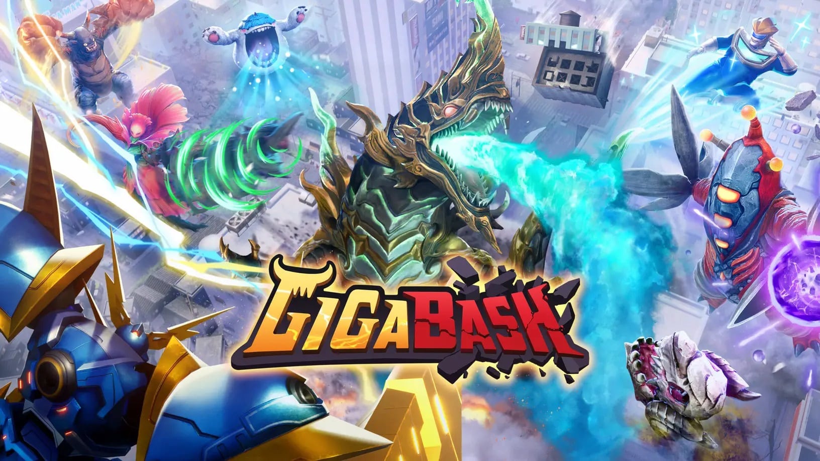 GigaBash Lets Four Players Fight in Arena Brawler with Kaijus and Heroes